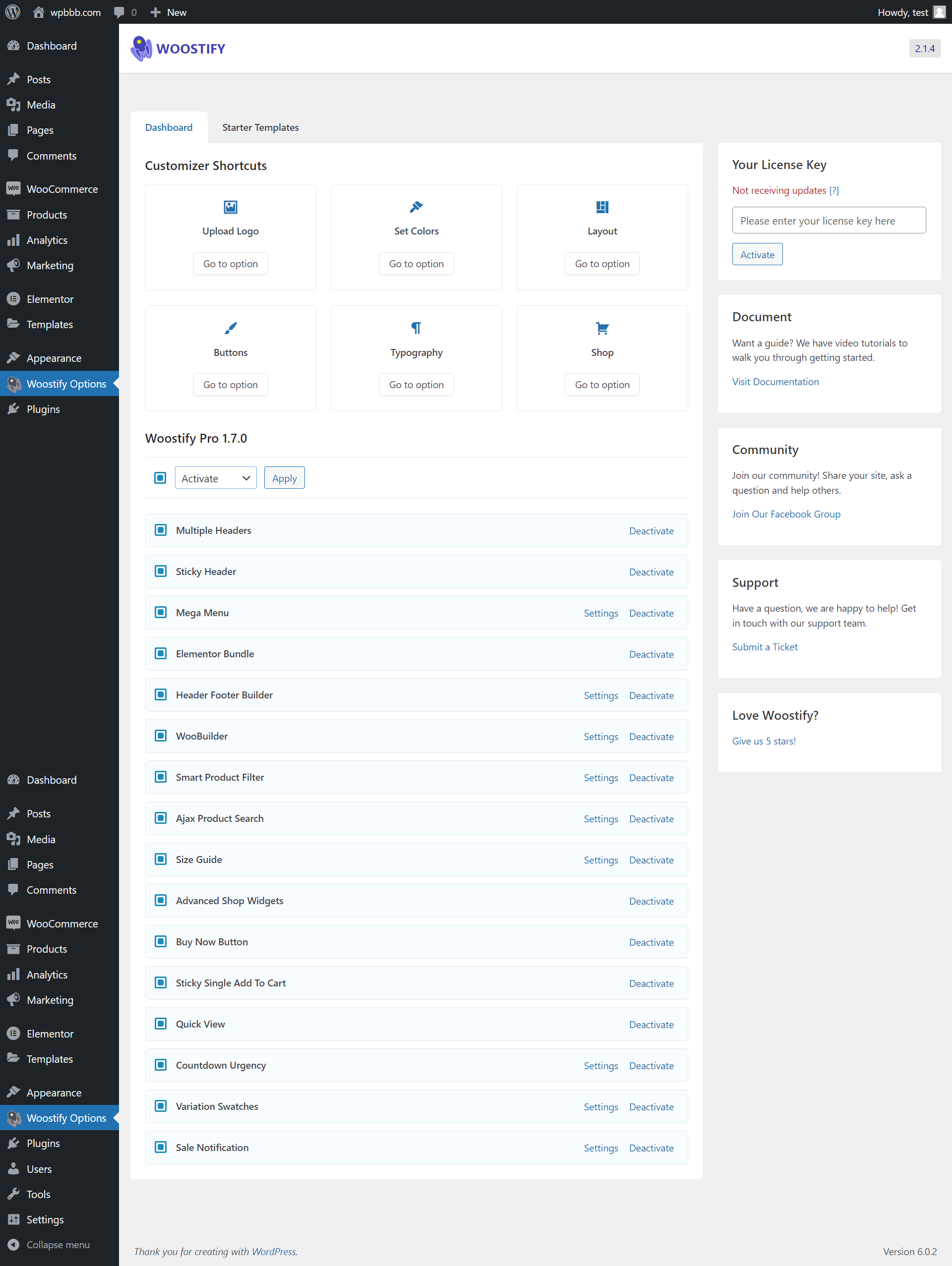 Woostify Pro Addon – WordPress主题插件